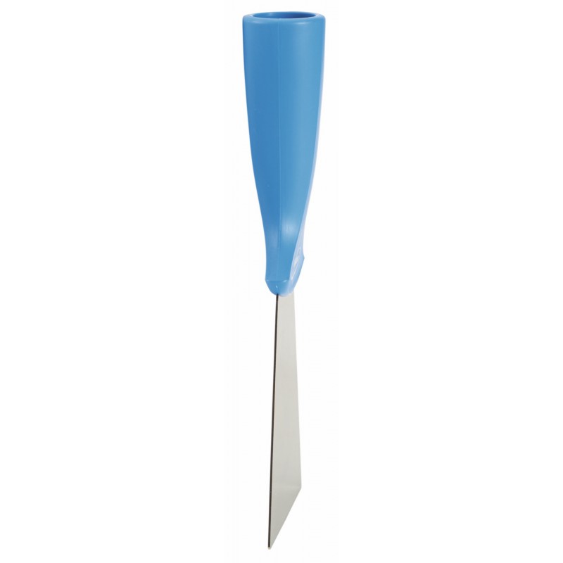 Grattoir lame inox à pas de vis Vikan, 100 mm, Bleu 40113